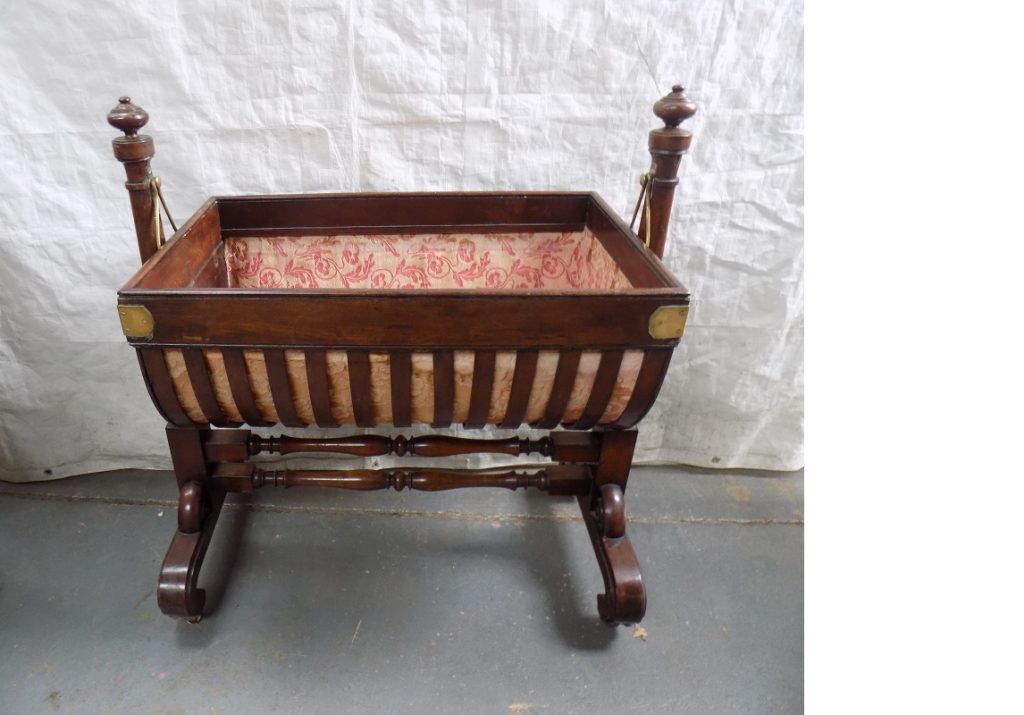 Victorian Mahogany Rocking Cradle – Wessex Beds
